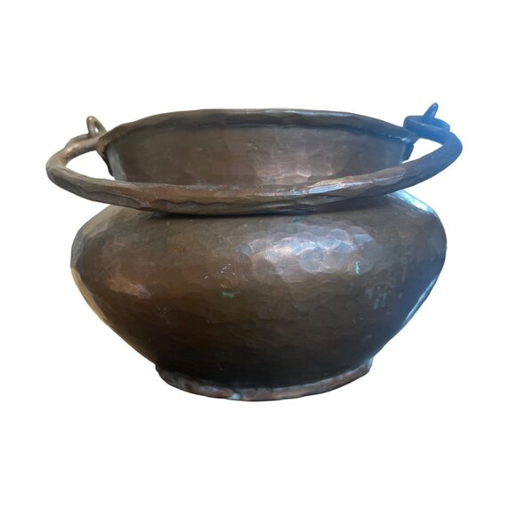 Kitchen | Antique Handhammered Copper Cauldron Pot With Handle | Poshmark